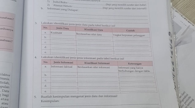 3 Lakukan identifikasi jenis-jenis data pada | StudyX