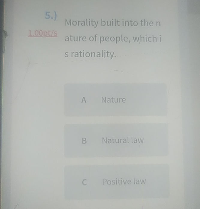5) Morality built into the nature of people | StudyX