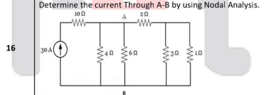 Determine the current Through A-B by using | StudyX