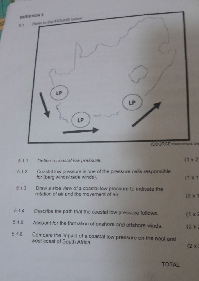 511 Define a coastal low pressure 512 | StudyX