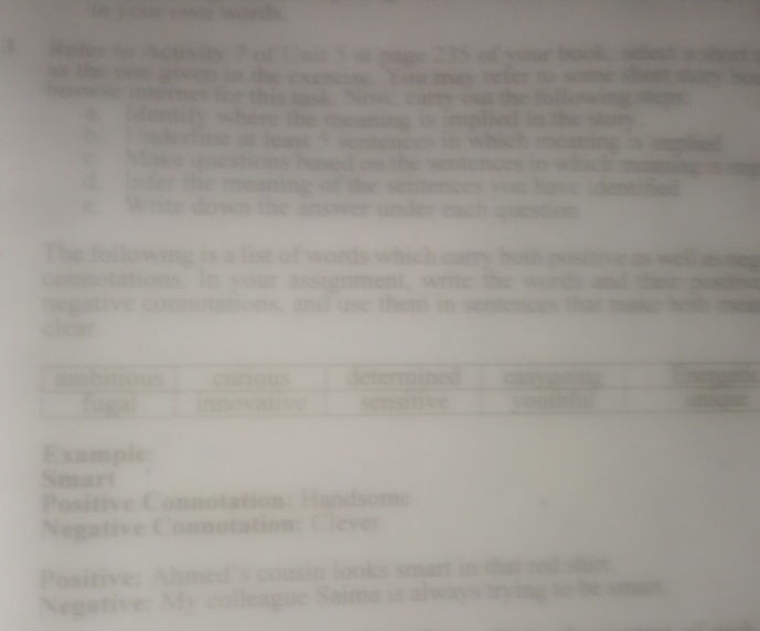 The following is a list of words which carry | StudyX