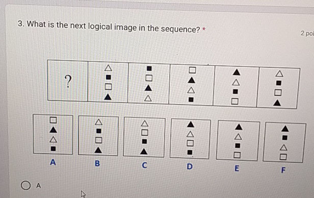 3 What is the next logical image in the | StudyX