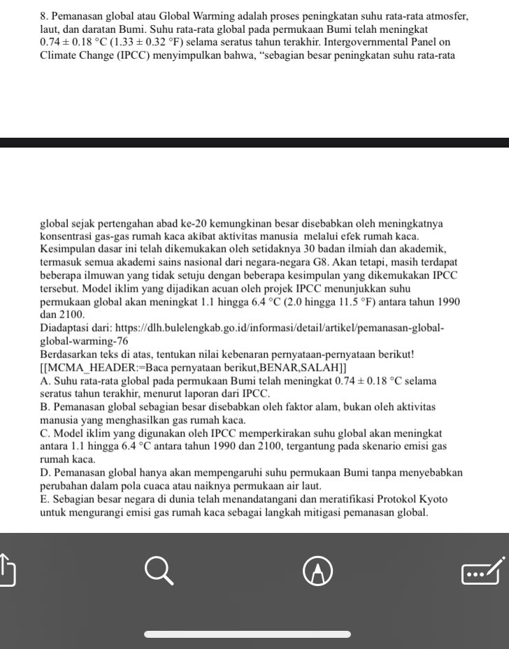 Berdasarkan teks di atas tentukan nilai | StudyX