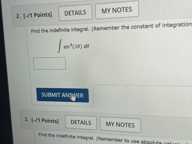 Find the indefinite integral (Remember the | StudyX