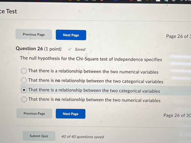 The null hypothesis for the Chi-Square test | StudyX