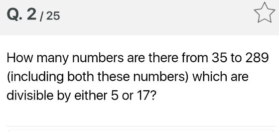 How many numbers are there from 35 to 289
