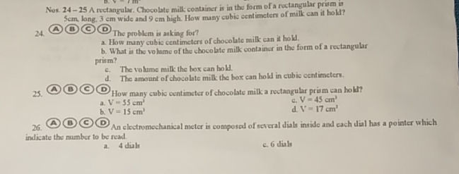 Nos. 24-25 A rectangular Chocolate milk | StudyX