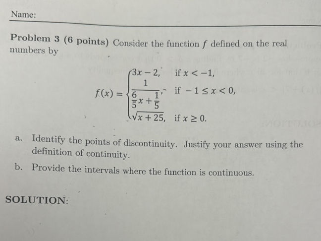 Problem 3 (6 points) Consider the function | StudyX