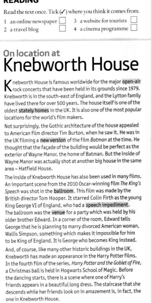 Read the text once. Tick ( ) where you think | StudyX