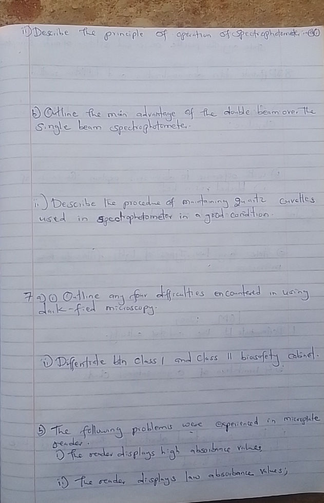 i) Describe the principle of operation of | StudyX