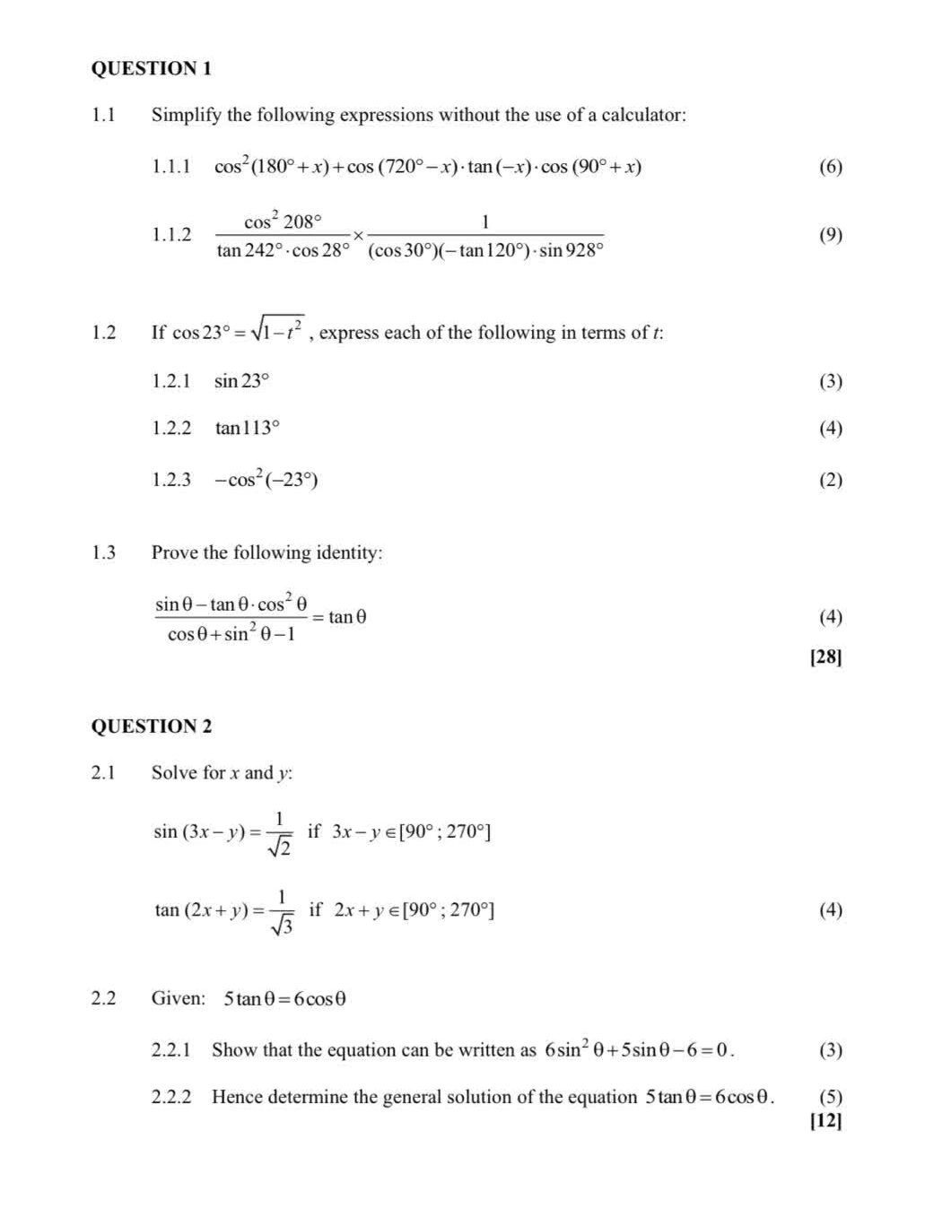 QUESTION 1 11 Simplify the following | StudyX