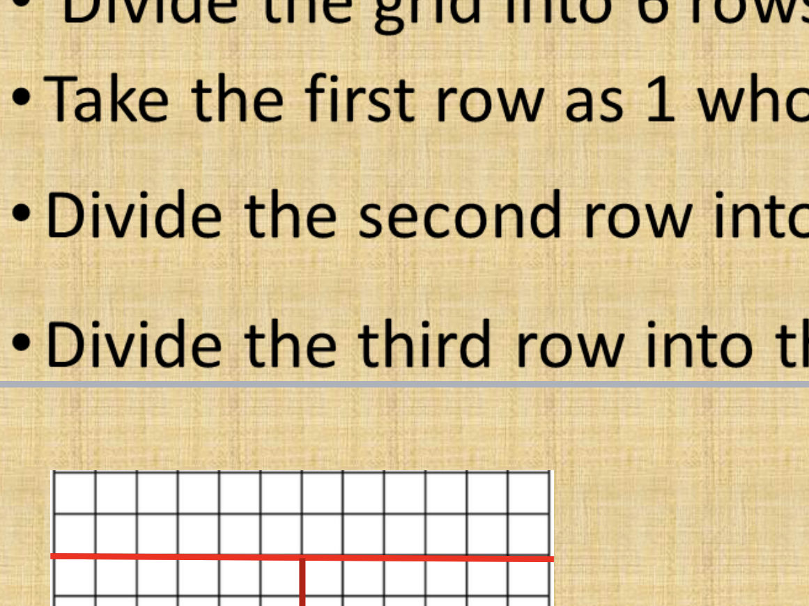 Divide the grid into 8 rows Take the first | StudyX
