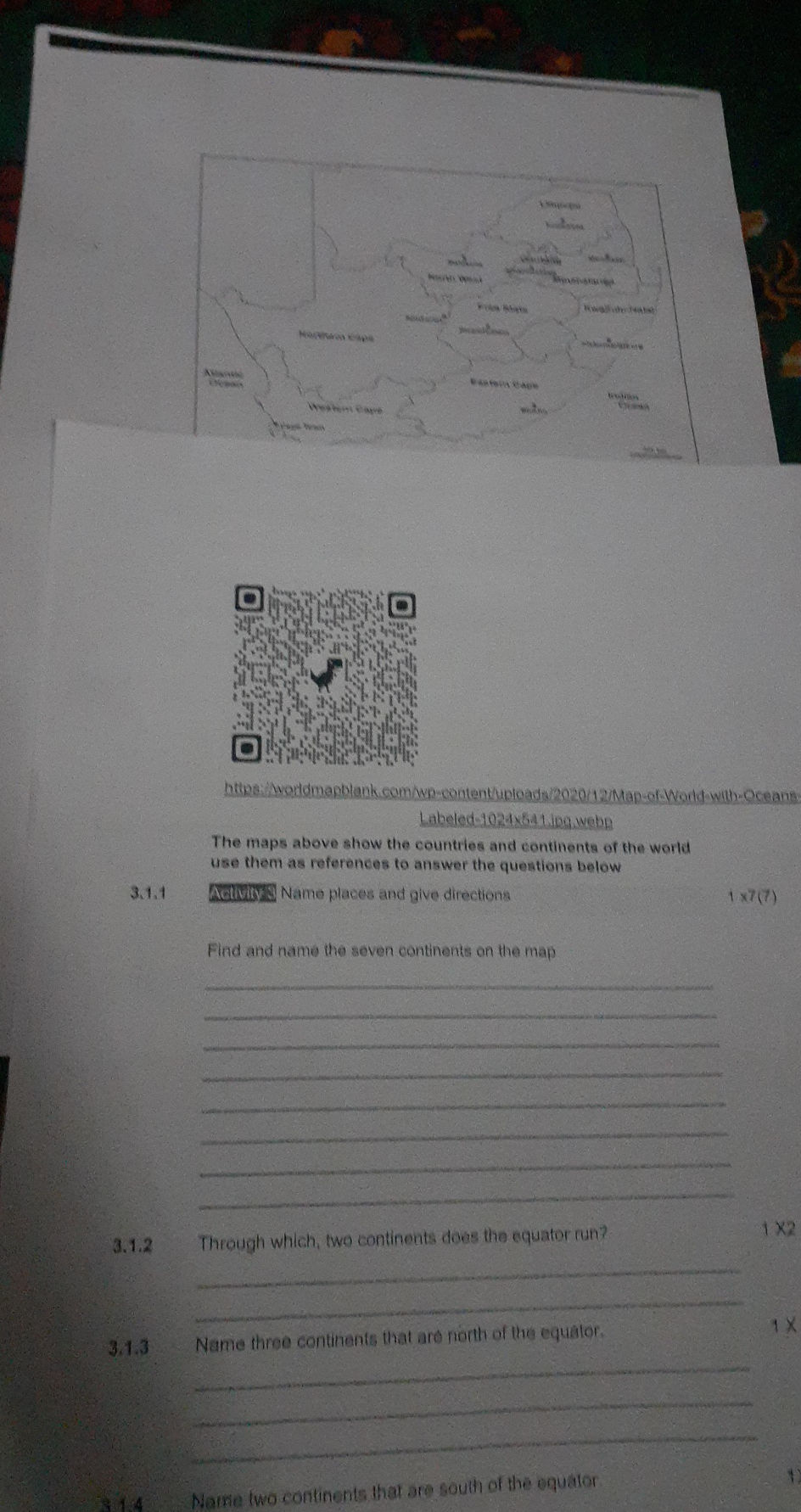 The maps above show the countries and | StudyX