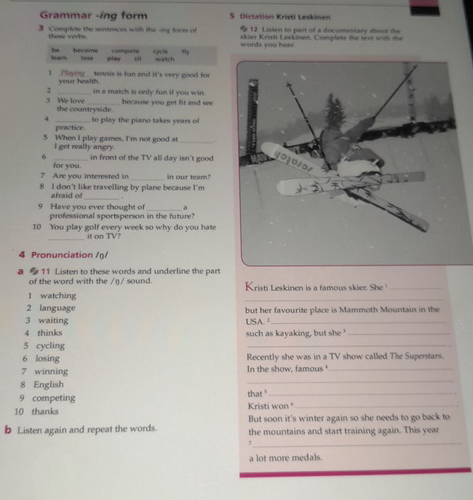 Grammar -ing form 3 Complete the sentences | StudyX