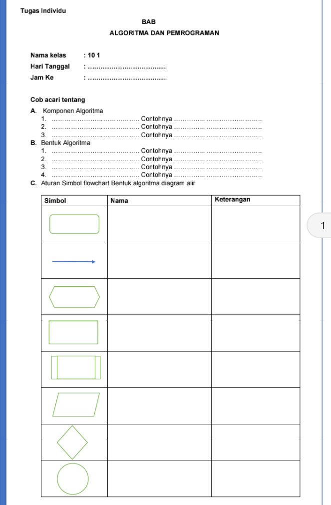 Tugas Individu BAB ALGORITMA DAN PEMROGRAMAN | StudyX