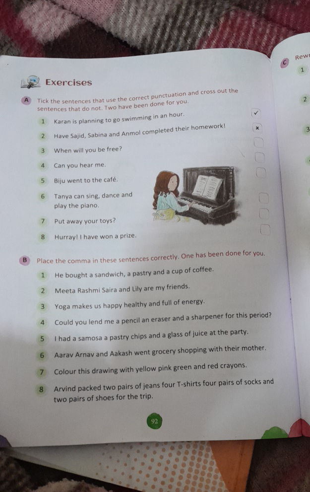 Exercises A Tick the sentences that use the | StudyX