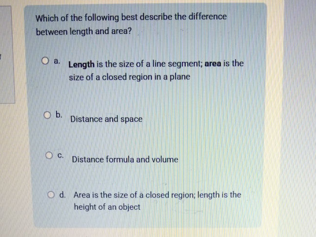 Which of the following best describe the | StudyX