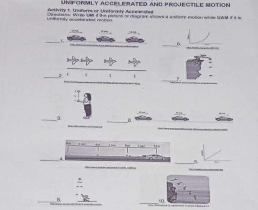UNIFORMLY ACCELERATED AND PROJECTILE MOTION | StudyX