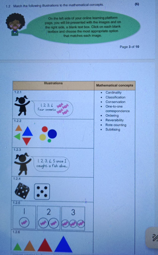 1.2 Match the following illustrations to the | StudyX