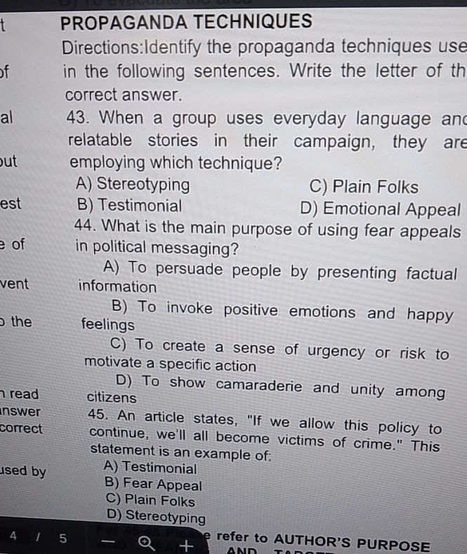 43. When a group uses everyday language and | StudyX