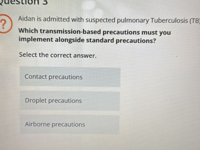 Aidan is admitted with suspected pulmonary | StudyX