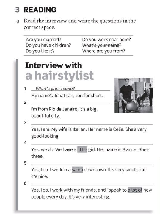 Read the interview and write the questions | StudyX