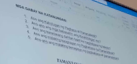 MGA GABAY NA KATANUNGAN 1 Ano ang Kahulugan | StudyX