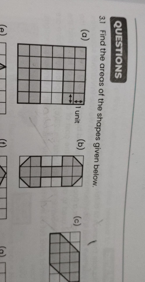 31 Find the areas of the shapes given below | StudyX