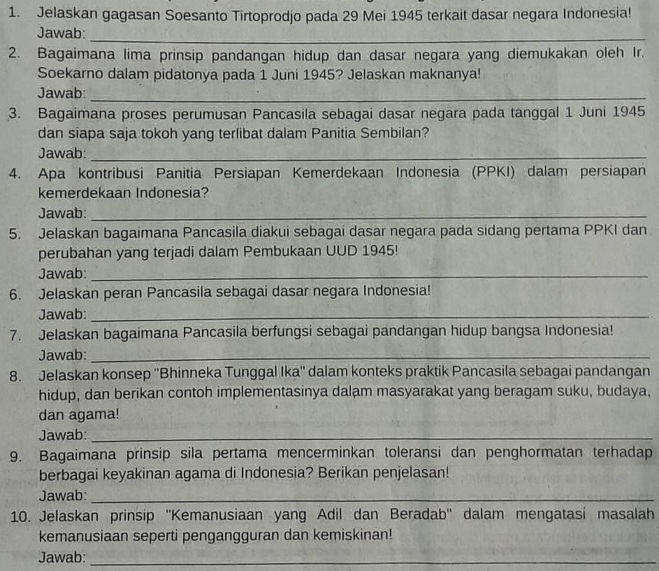 1 Jelaskan gagasan Soesanto Tirtoprodjo pada | StudyX