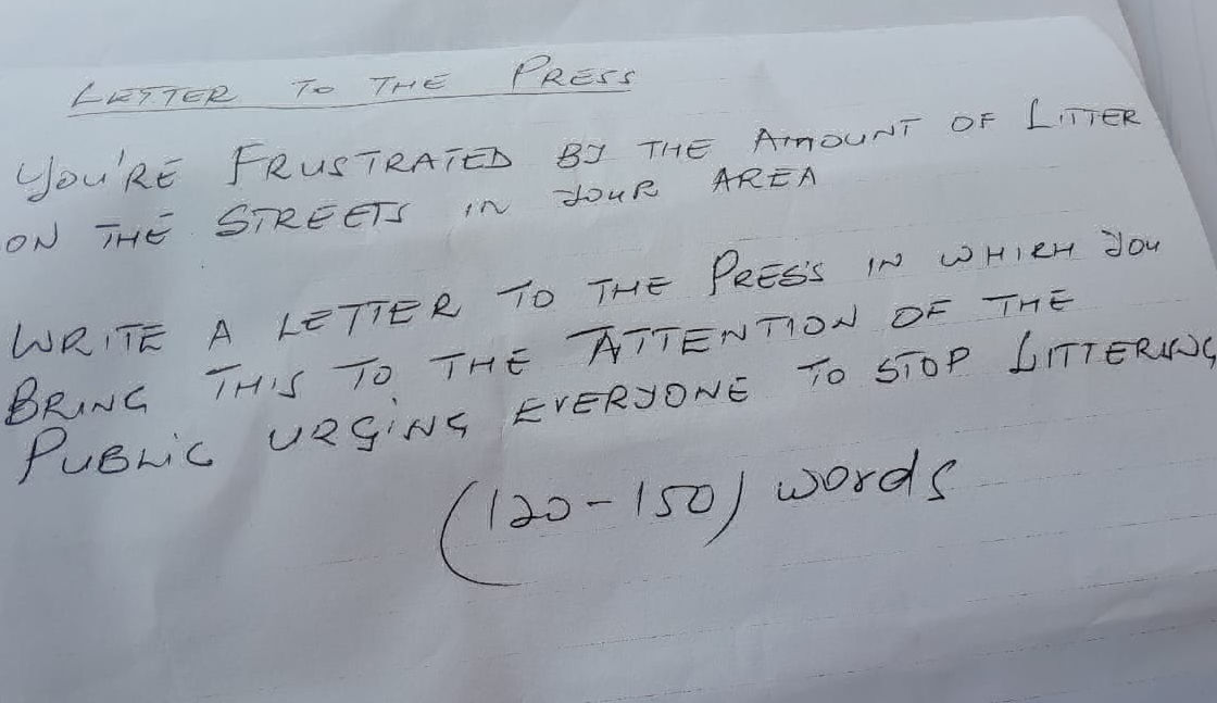 LETTER TO THE PRESS Youre frustrated by the | StudyX