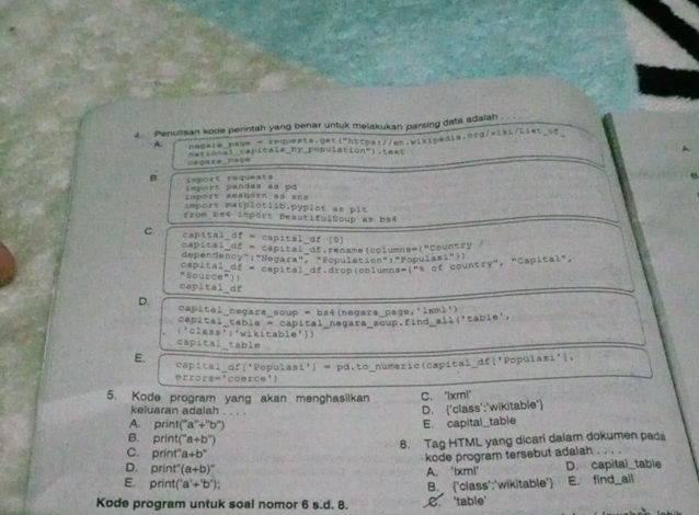 Penulisan kode perintah yang benar untuk | StudyX