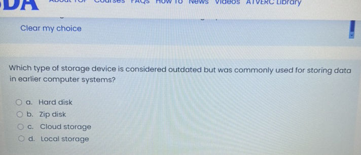 Which type of storage device is considered | StudyX
