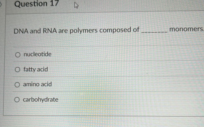 DNA and RNA are polymers composed of