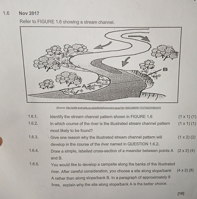 161 Identify the stream channel pattern | StudyX