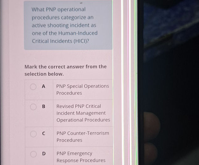 What PNP operational procedures categorize | StudyX