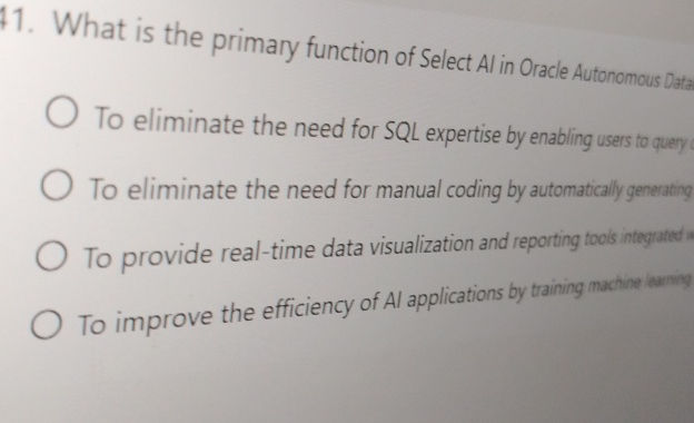 11. What is the primary function of Select | StudyX