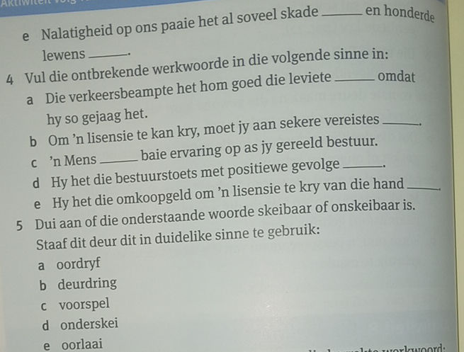 e Nalatigheid op ons paaie het al soveel | StudyX