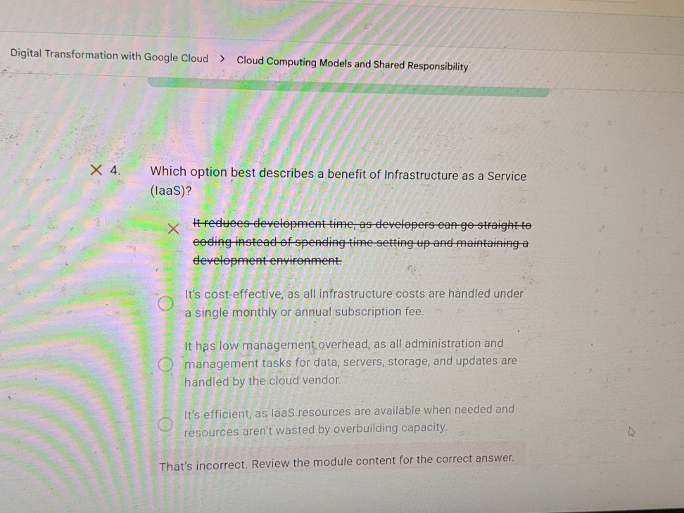 Which option best describes a benefit of | StudyX