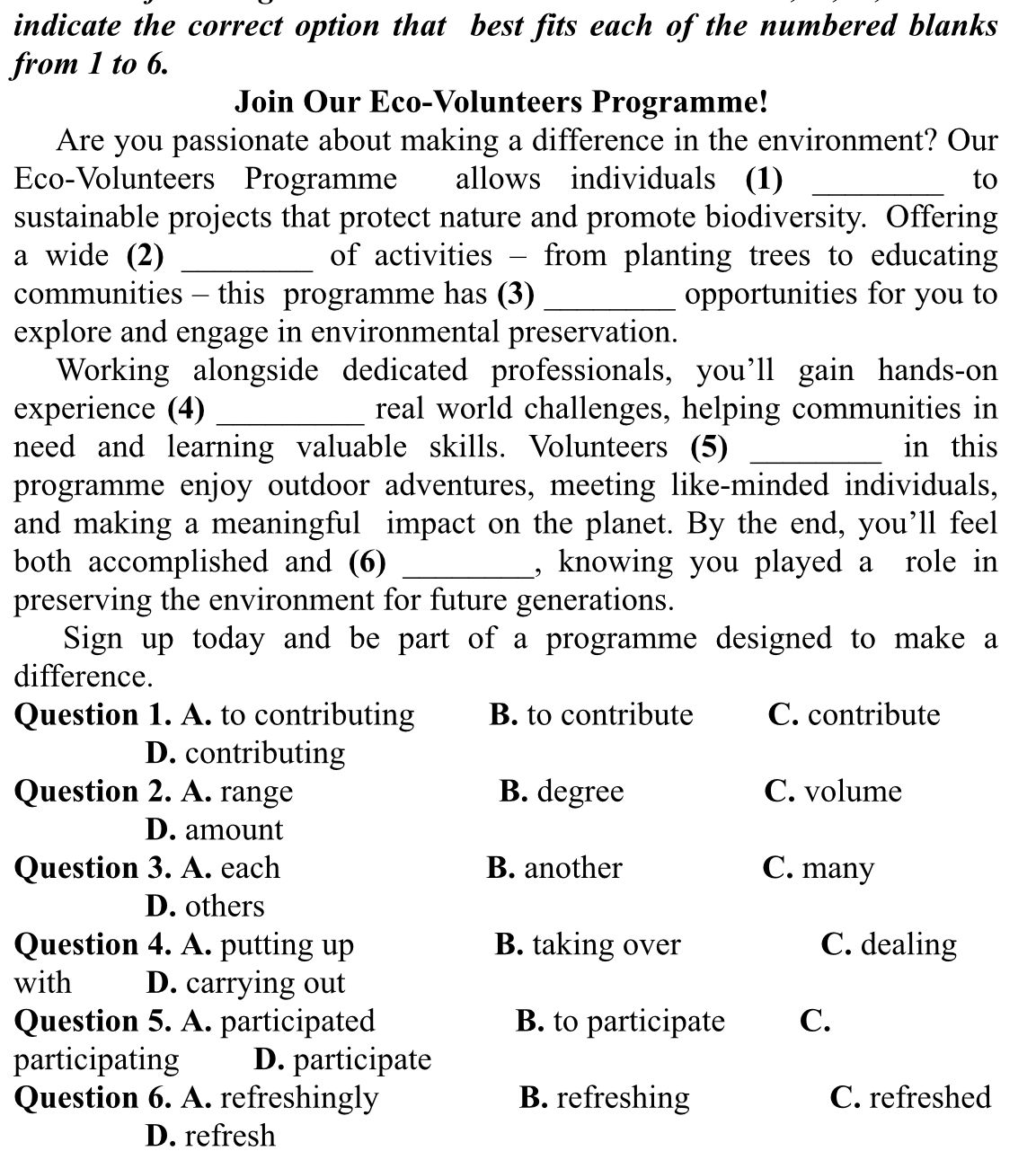 Join Our Eco-Volunteers Programme! Are you