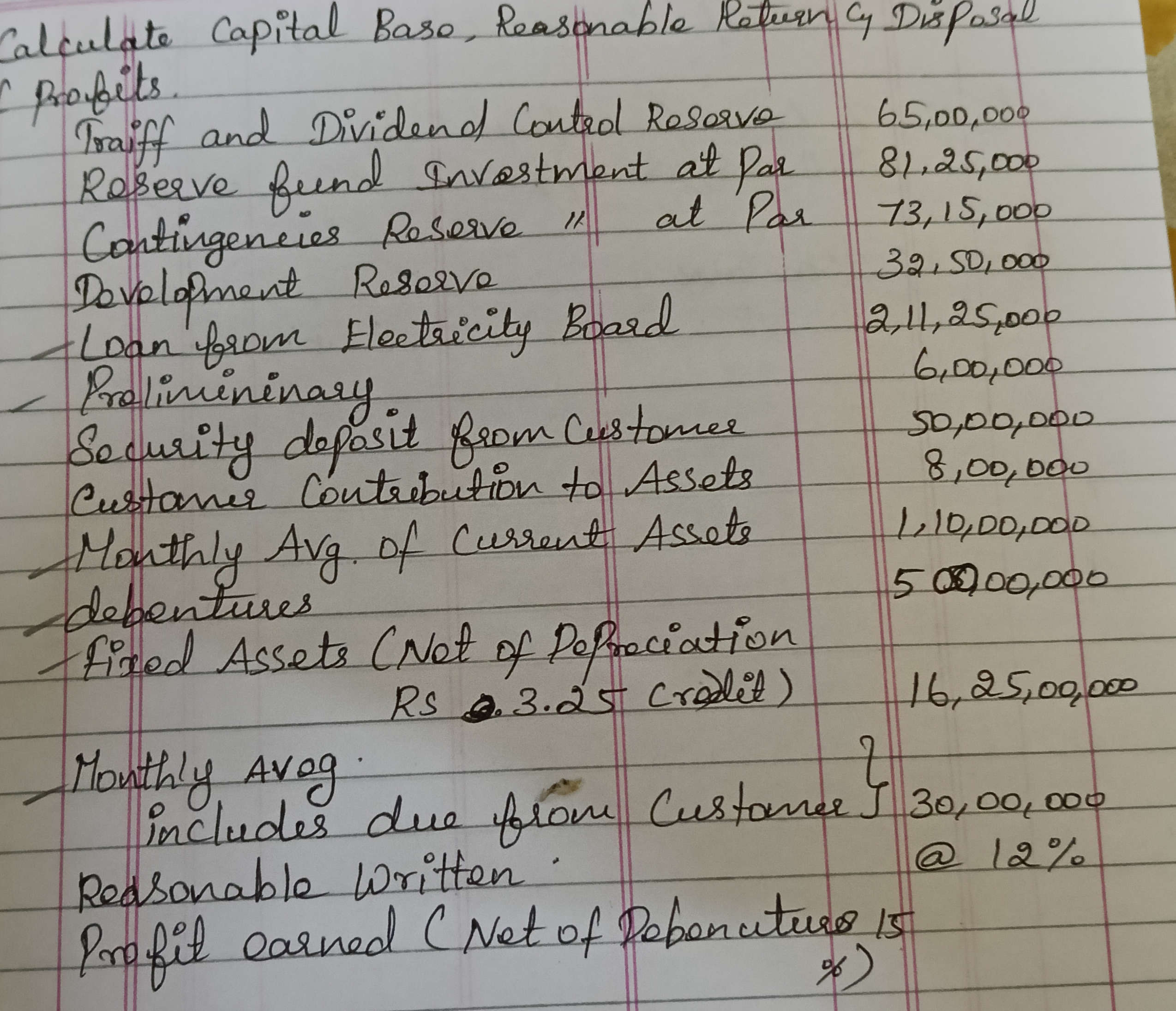 Calculate Capital Base Reasonable Return | StudyX
