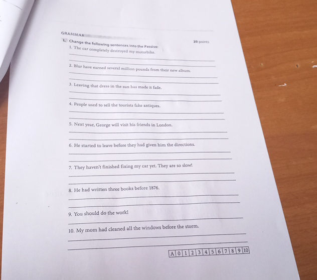 GRAMMAR 1 Change the following sentences | StudyX