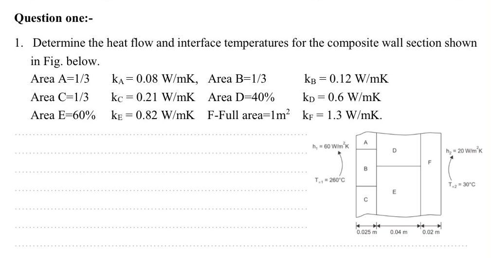 1 Determine the heat flow and interface | StudyX
