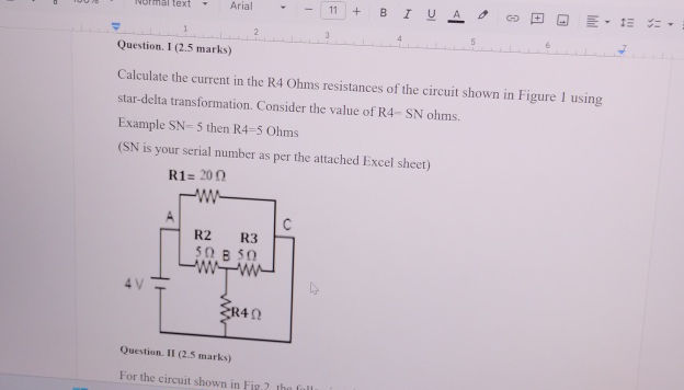 Question I (25 marks) Calculate the current | StudyX