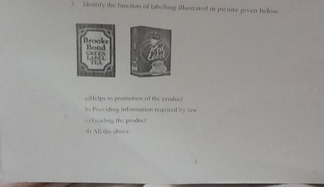 Identify the function of labeling | StudyX