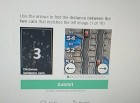 Use the arrows to find the distance between