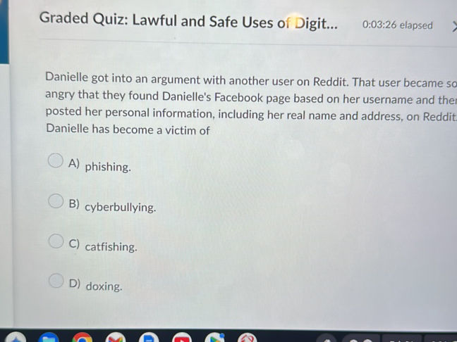 Danielle got into an argument with another | StudyX