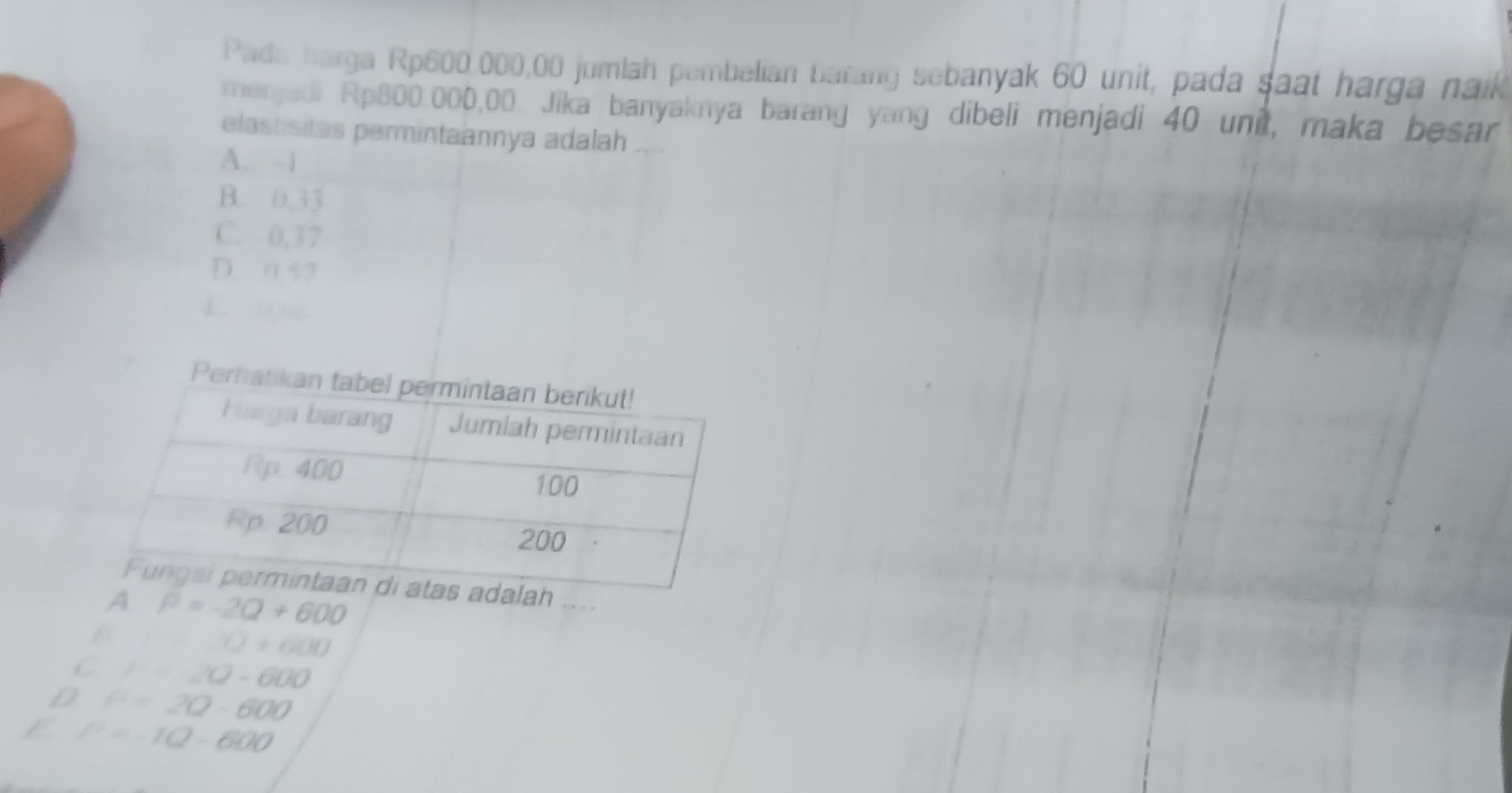 Pada harga Rp60000000 jumlah pembelian | StudyX