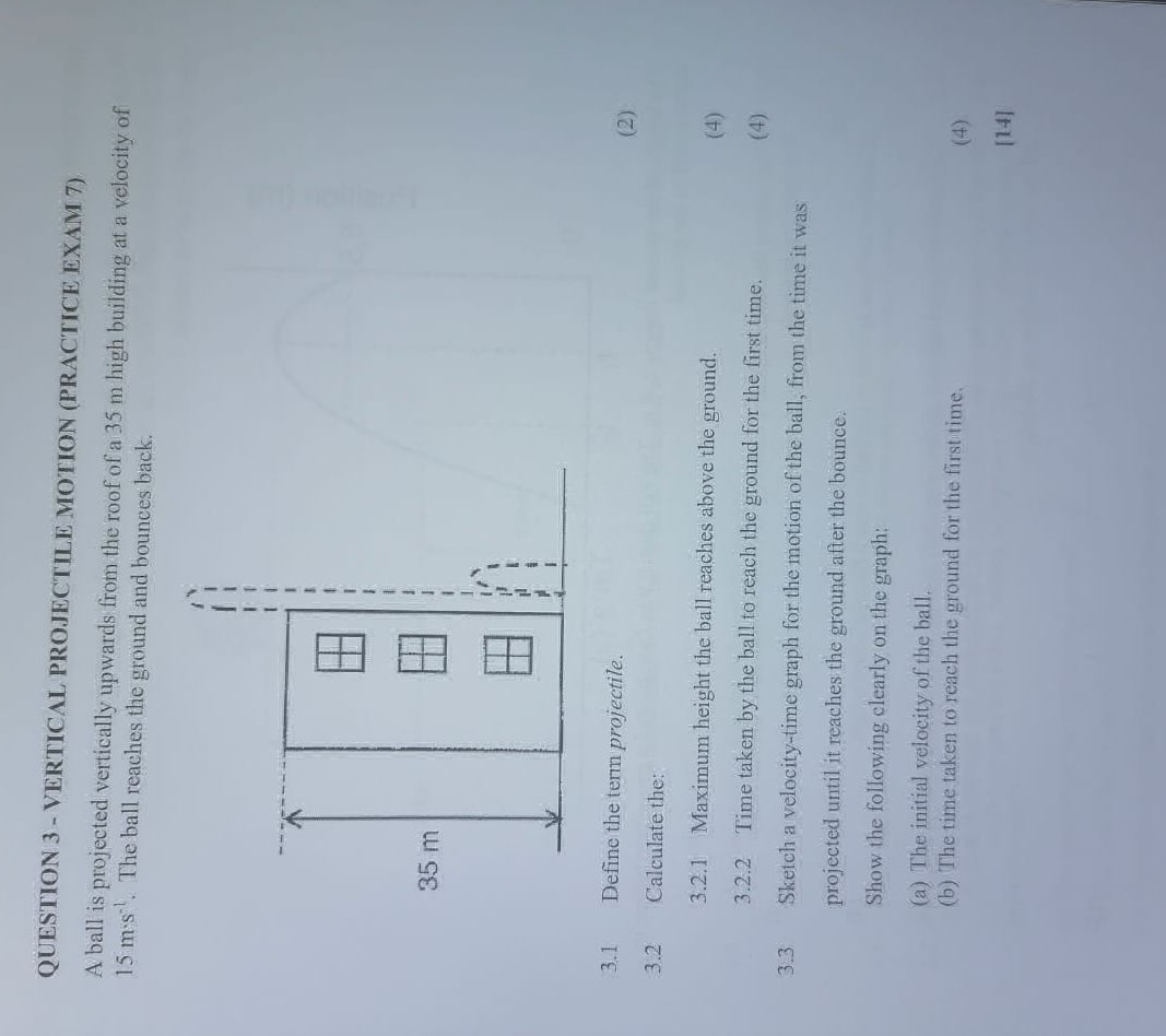 A ball is projected vertically upwards from | StudyX