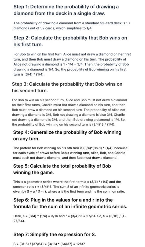 Step 1 Determine the probability of drawing | StudyX