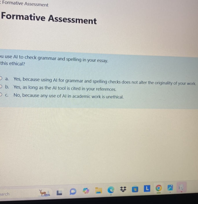 You use AI to check grammar and spelling in